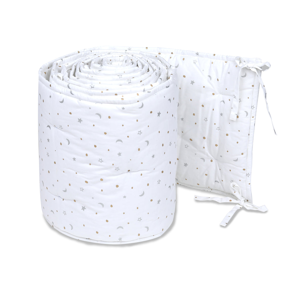 Luxury Quilted Organic Cotton Cot Bumper | Masilo